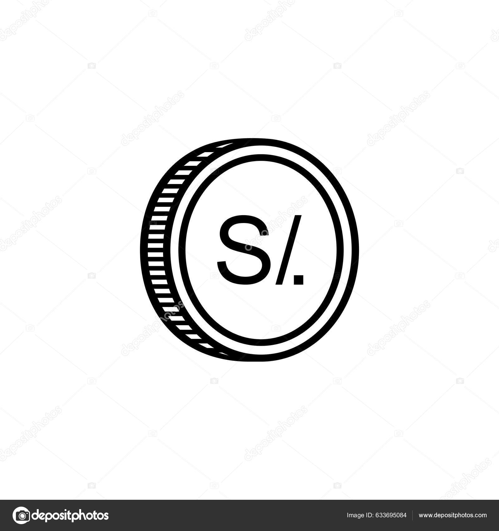 Peru Currency Symbol Peruvian Sol Icon Pen Sign Vector Illustration ...