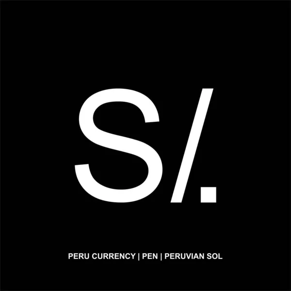 Peru Currency Symbol Peruvian Sol Icon Pen Sign Vector Illustration ...
