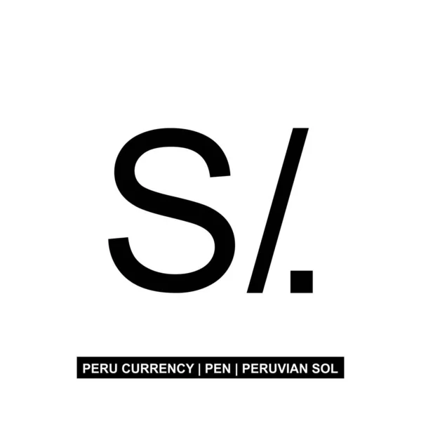 Peru Currency Symbol Peruvian Sol Icon Pen Sign Vector Illustration ...