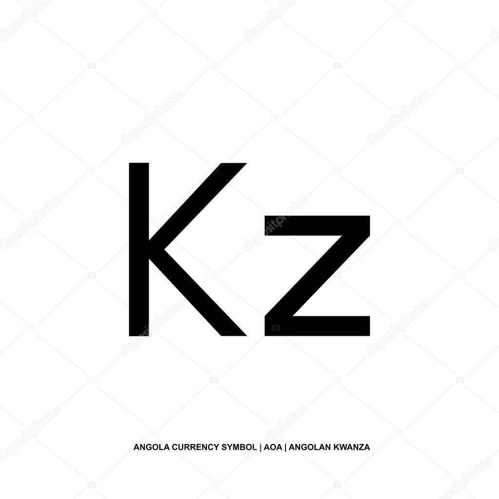 Angola Símbolo de moneda, Angola Kwanza icono, AOA signo. Ilustración ...