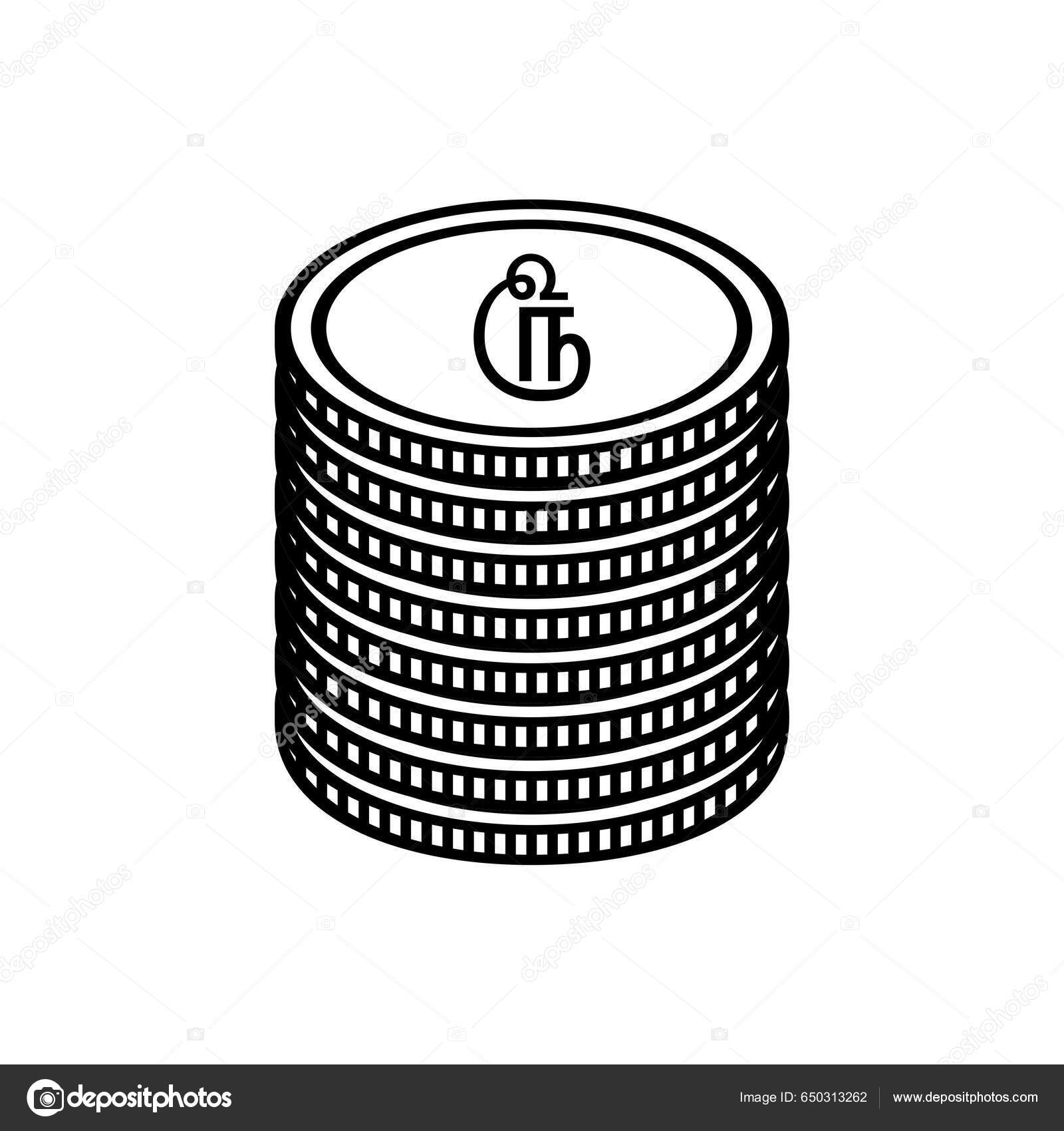 Sri Lanka Currency Symbol Tamil Sri Lankan Rupee Icon Lkr Stock Vector ...