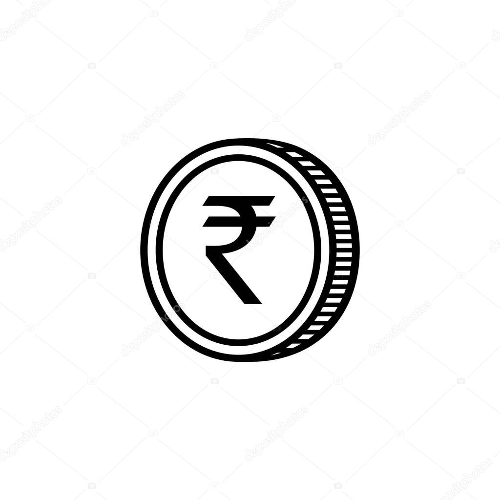 Símbolo de moneda de la India, icono de la rupia india, signo INR ...