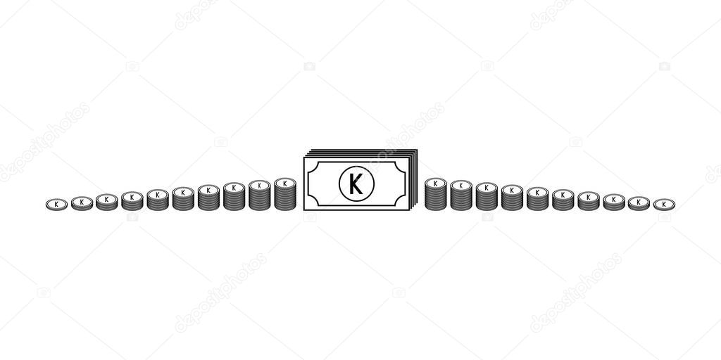 Myanmar Currency Symbol, Myanmar Kyat Icon, MMK Sign. Ilustración ...