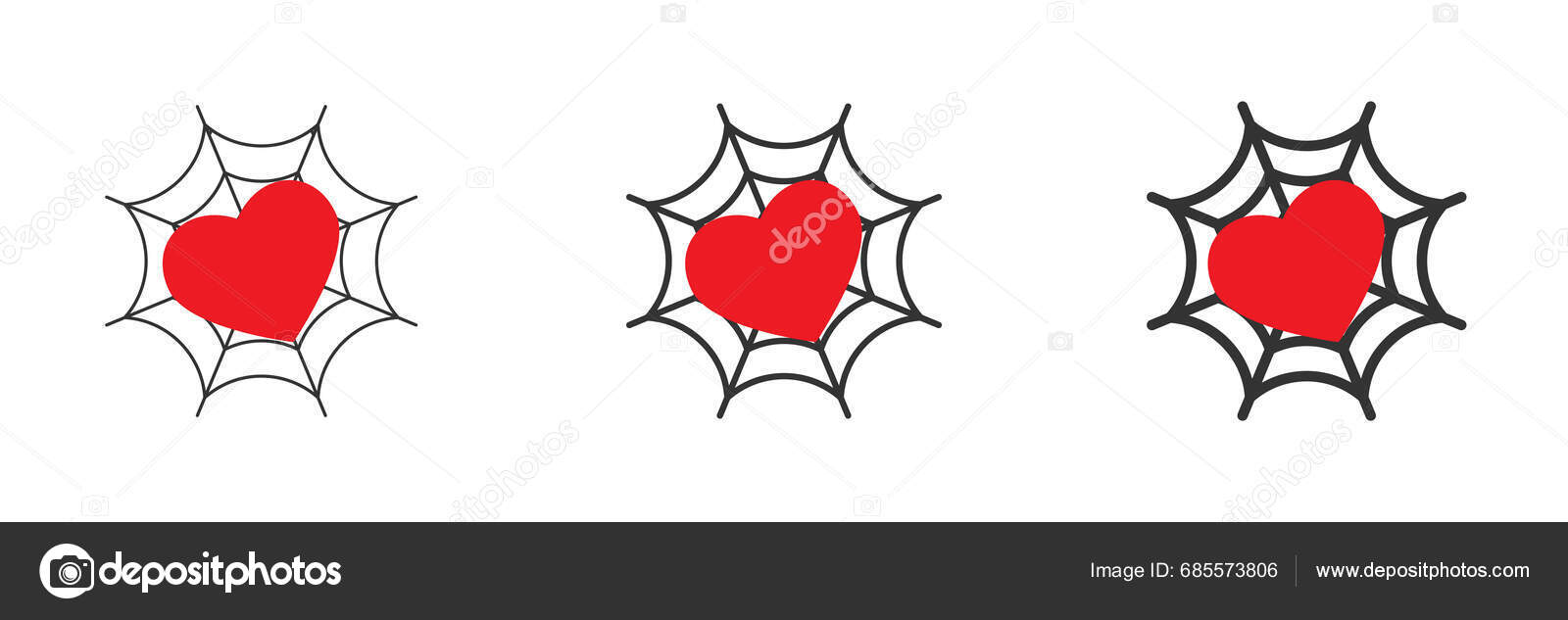 Spider Web Heart Icon Vector Illustration Stock Vector by ©burbuzin3 ...