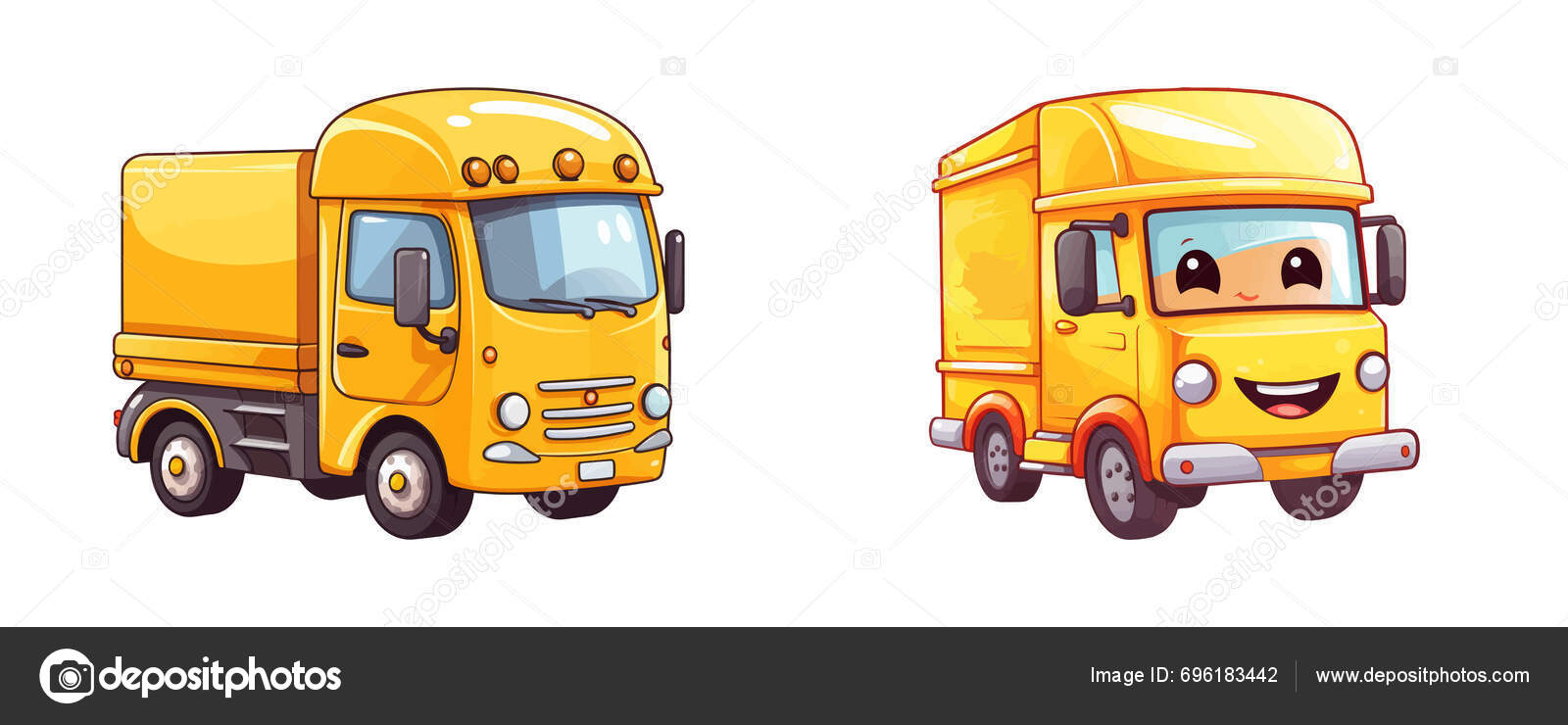 Söt Tecknad Lastbil Vektorillustration — stockvektor av ©burbuzin3 ...
