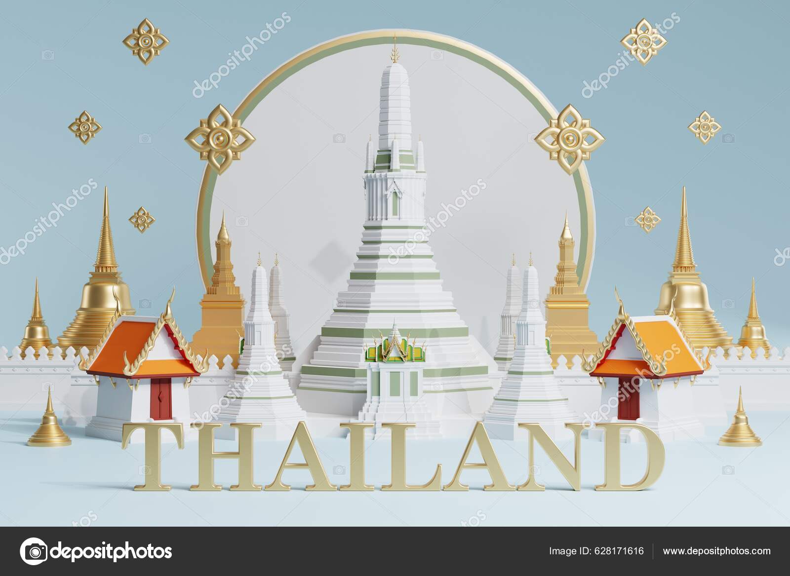 Iconic Thailand Travel Concept Most Beautiful Places Visit Thailand ...