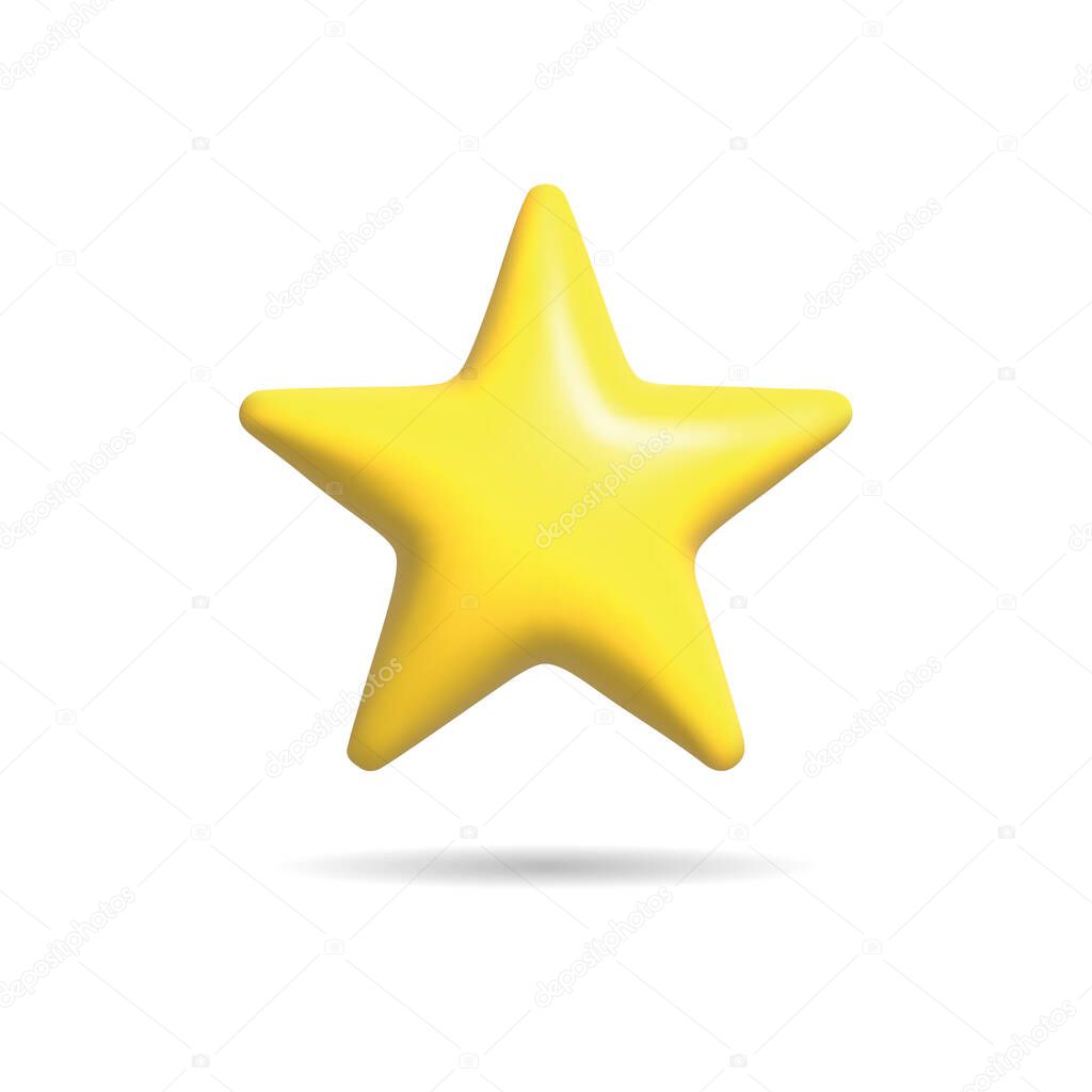 3D Rating stars icon. Star icon realistic 3d render design. Use for ...