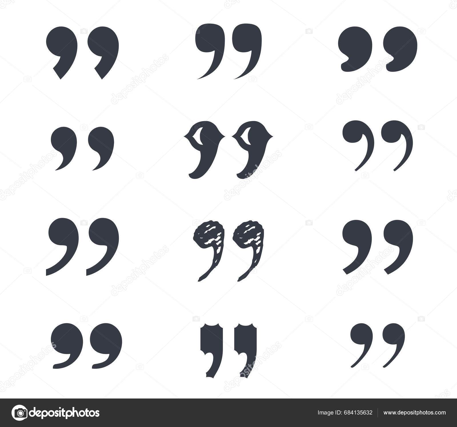 Set Different Quotation Marks Stock Vector by ©Pro_Art 684135632