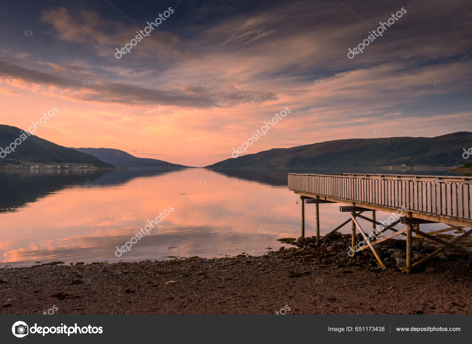 Beautiful Sunset Lake Senja Island Norway — Stock Photo © stefano ...