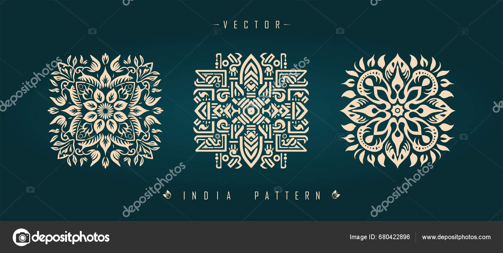 Indian Traditional Pattern Asian Pattern Stock Vector by ©kitoul 680422896