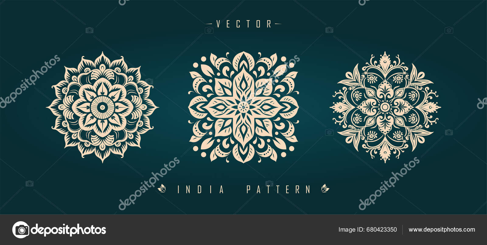 Indian Traditional Pattern Asian Pattern Stock Vector by ©kitoul 680423350