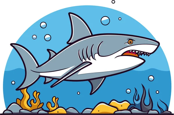 Shark Eating Fish Clipart