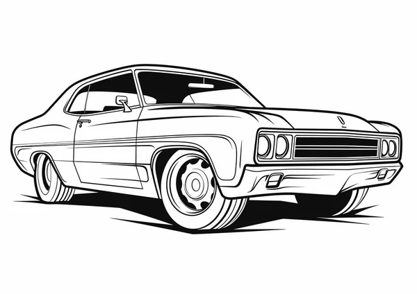 American 70S Customized Muscle Car Vector Stock Vector by ©Hillway ...