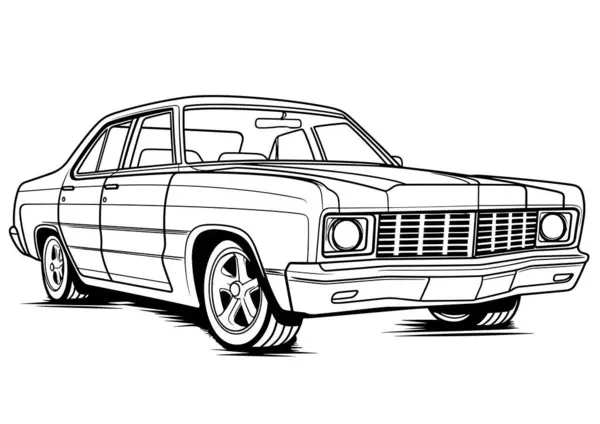 American 70S Customized Muscle Car Vector Stock Vector by ©Hillway ...