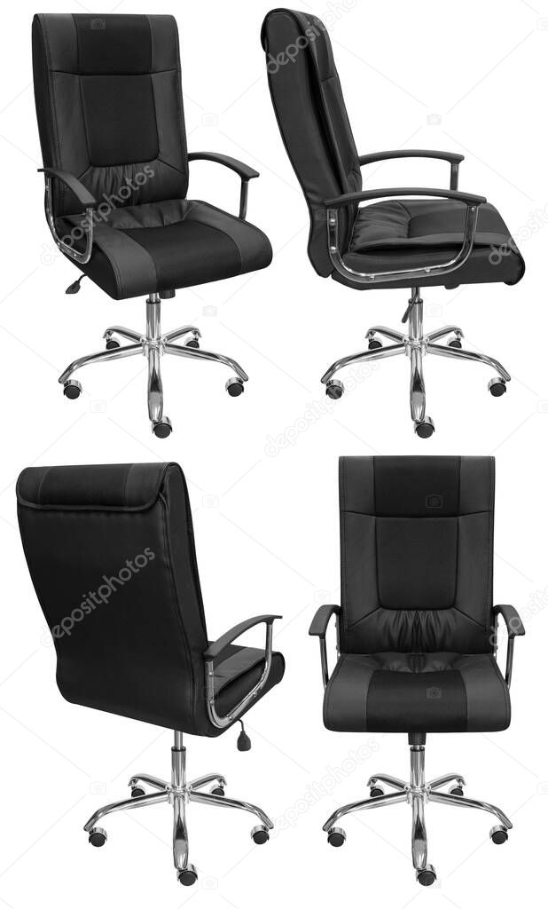 Silla de oficina para la cabeza. Aislado del fondo. Vista desde ...