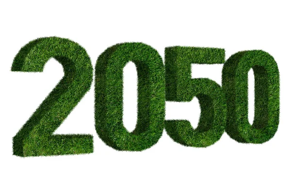 Nummer 2050 Från Gräs Symbol För Hållbar Utveckling Och Fullständig ...