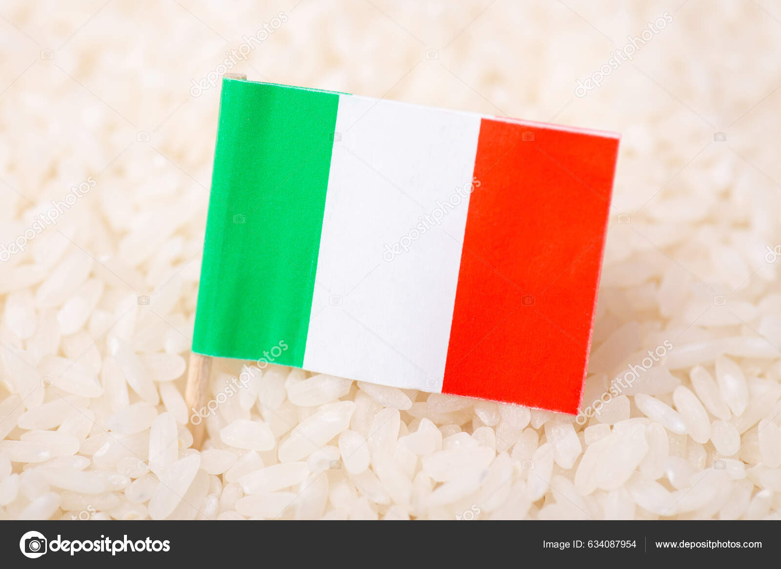 Flag Italy White Rice Origin Cereal Agribusiness Concept Export Import ...