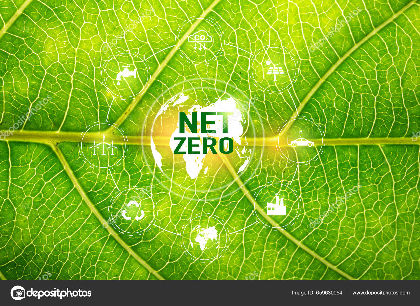 Net Zero Carbon Neutral Concepts Net Zero Emissions Goals Connected ... Net Zero Carbon Neutral Concepts Net Zero Emissions Goals Connected ...