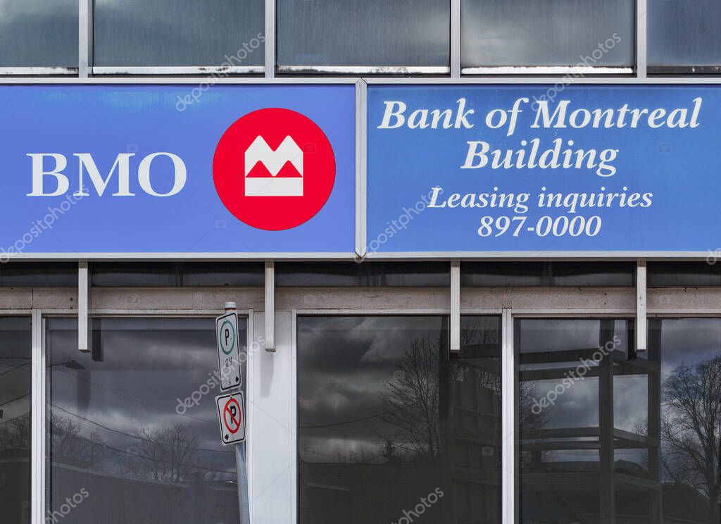 Truro, Canada - March 28, 2023: Bank of Montreal building. The Bank of Montreal or BMO is Canada ...