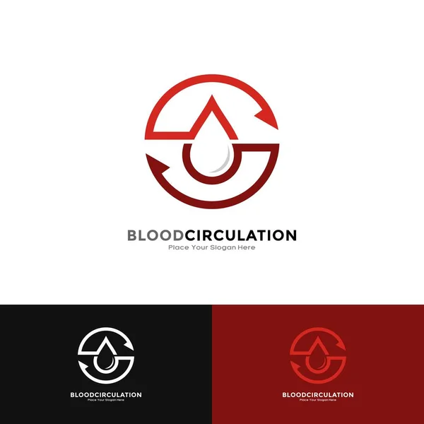 Circulación sanguínea con el icono del vector de flecha círculo ...