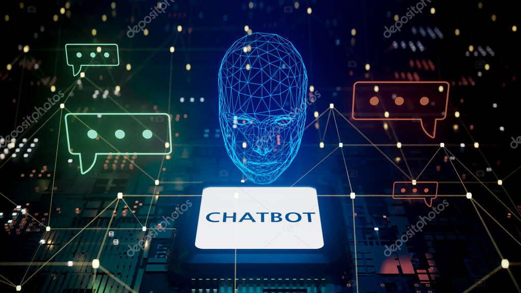 Imagen conceptual de una versión humanizada del conversacional AI ...