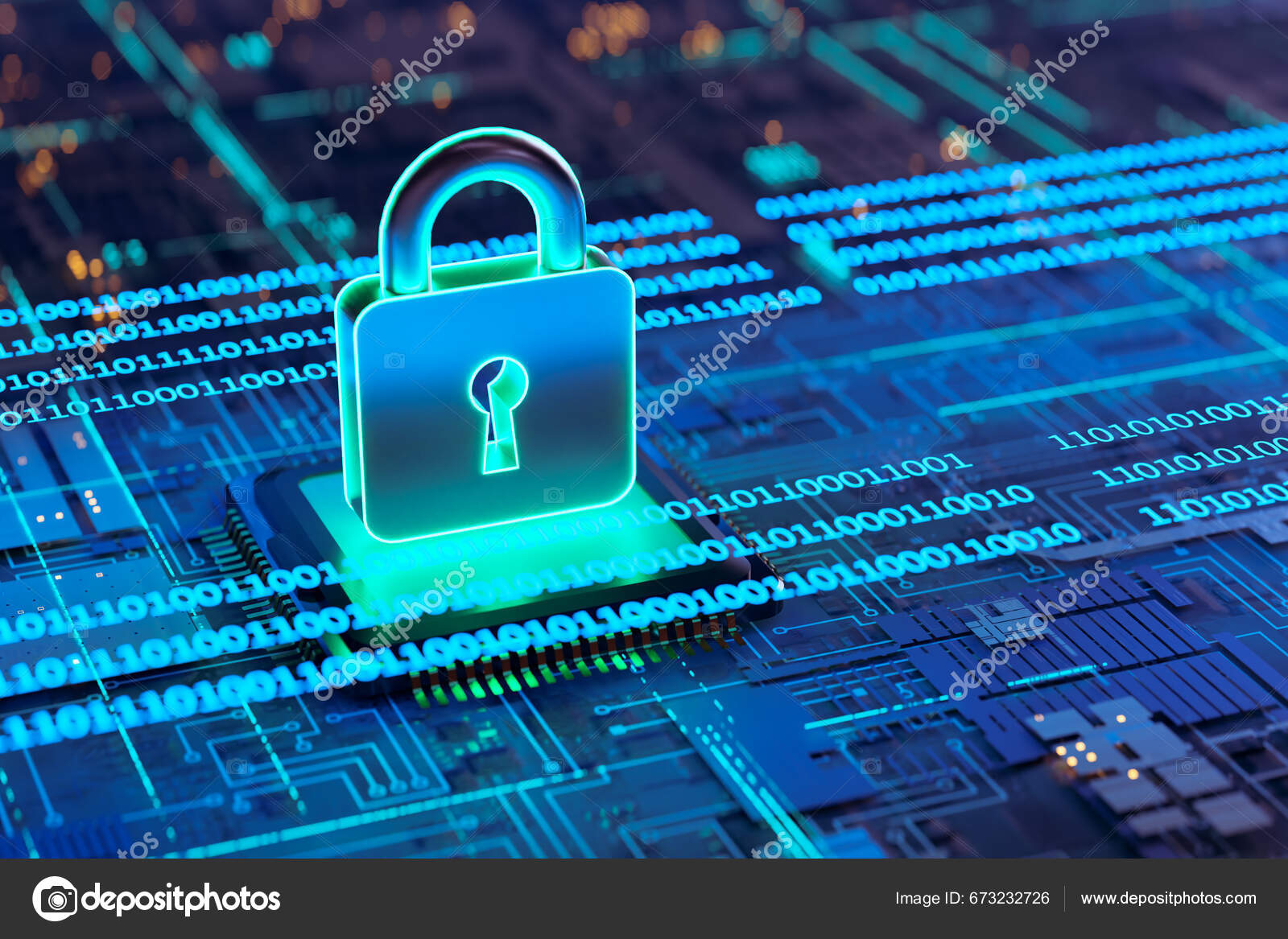 Background Lock Shape Cybersecurity Privacy Concepts Rendering — Stock ...
