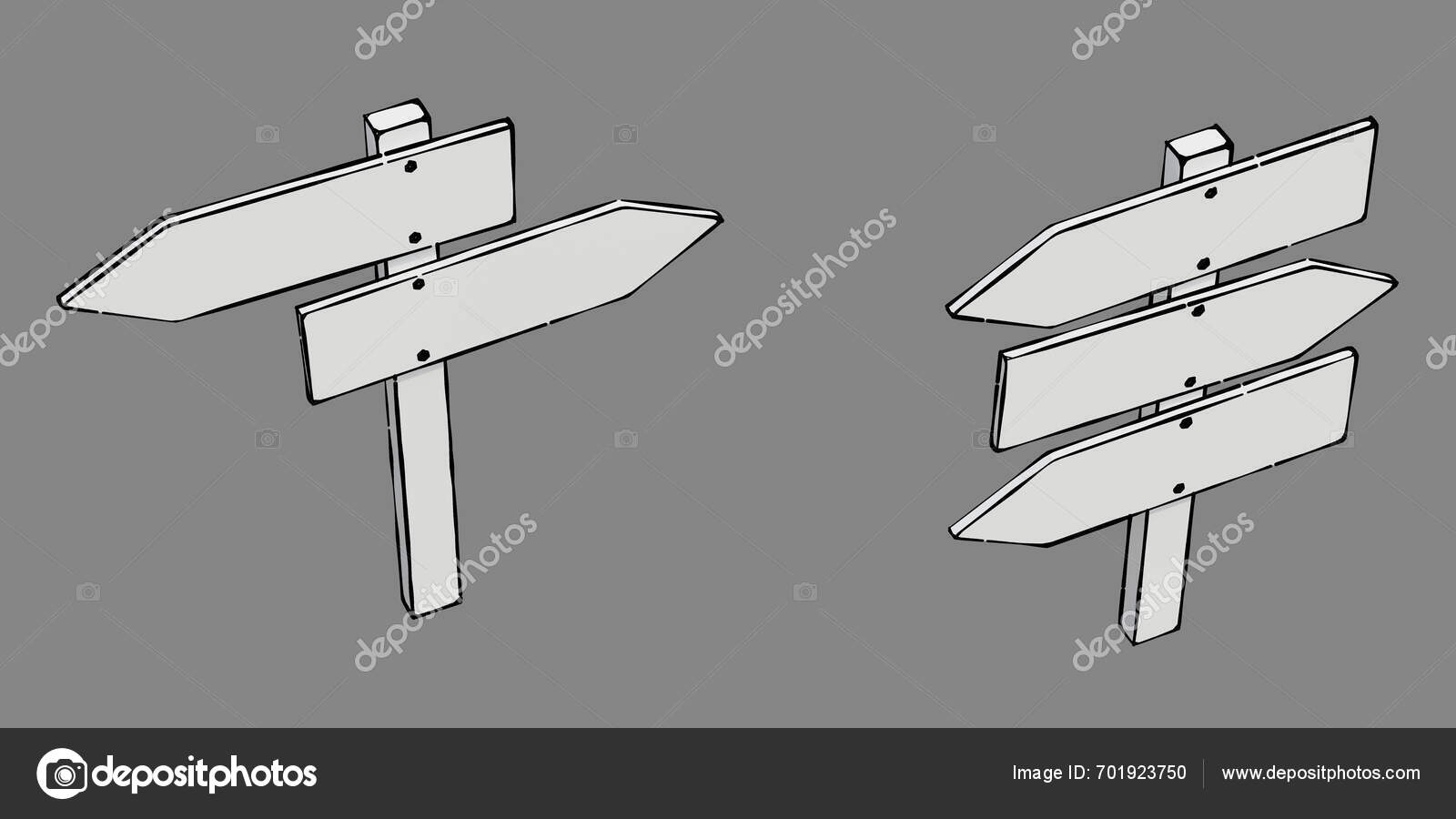 Directional Road Sign Mockup Rendering — Stock Photo © meshcube #701923750