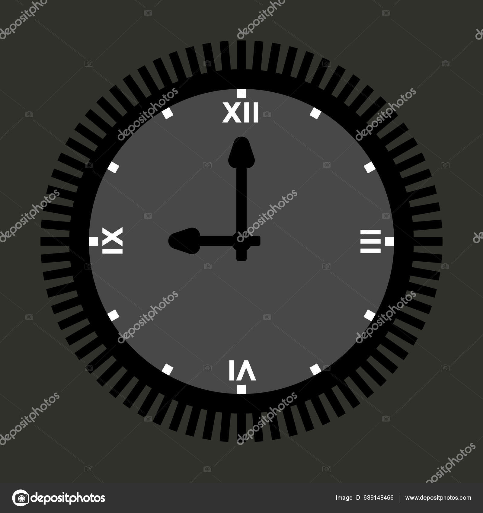 Time Clock Vector Illustration Stock Vector by ©ShaanDesign 689148466