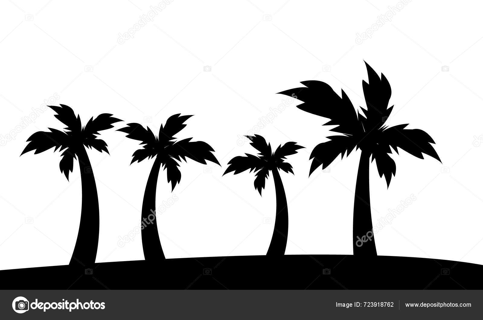Palmera Vector Colección Silueta Vector de stock #723918762 de ©ShaanDesign
