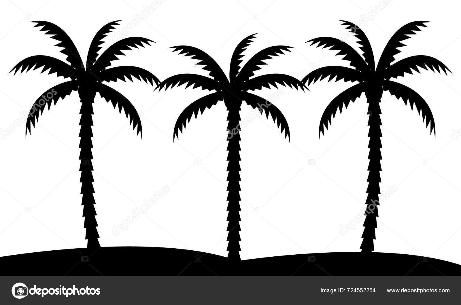 Palem Pohon Vektor Dan Koleksi Siluet Vektor Stok oleh ©ShaanDesign ...