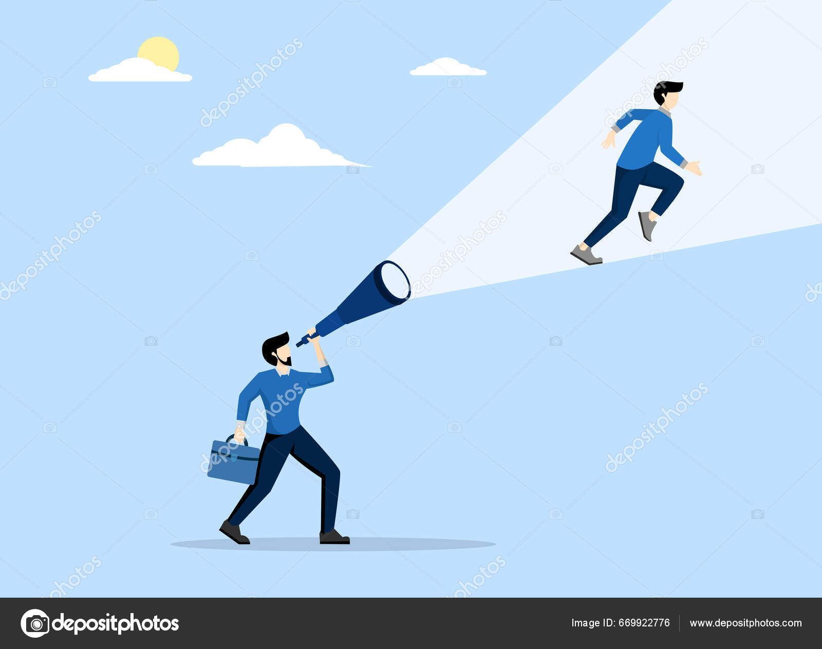 Concept Creating Strong Vision Business Success Ambition Set Direction ...