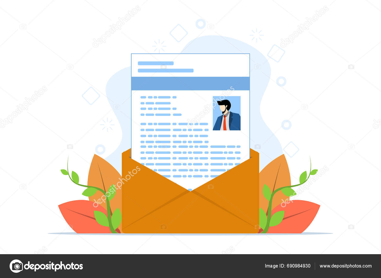 Job Application Email Concept Letter Containing Job Application Job ...