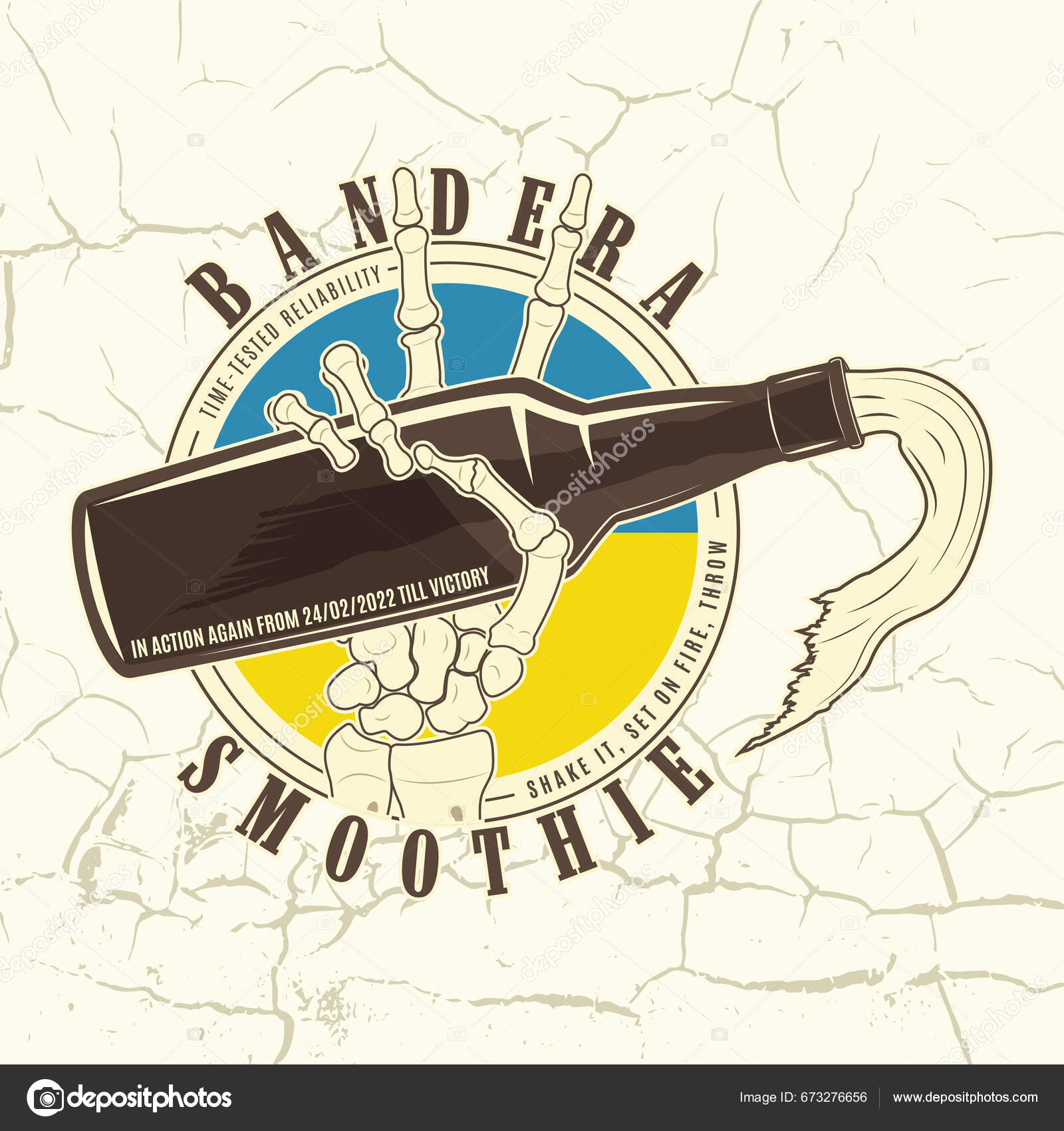 Ukrainian Patriotic Symbol National Resistance Russian Invaders Bandera ...