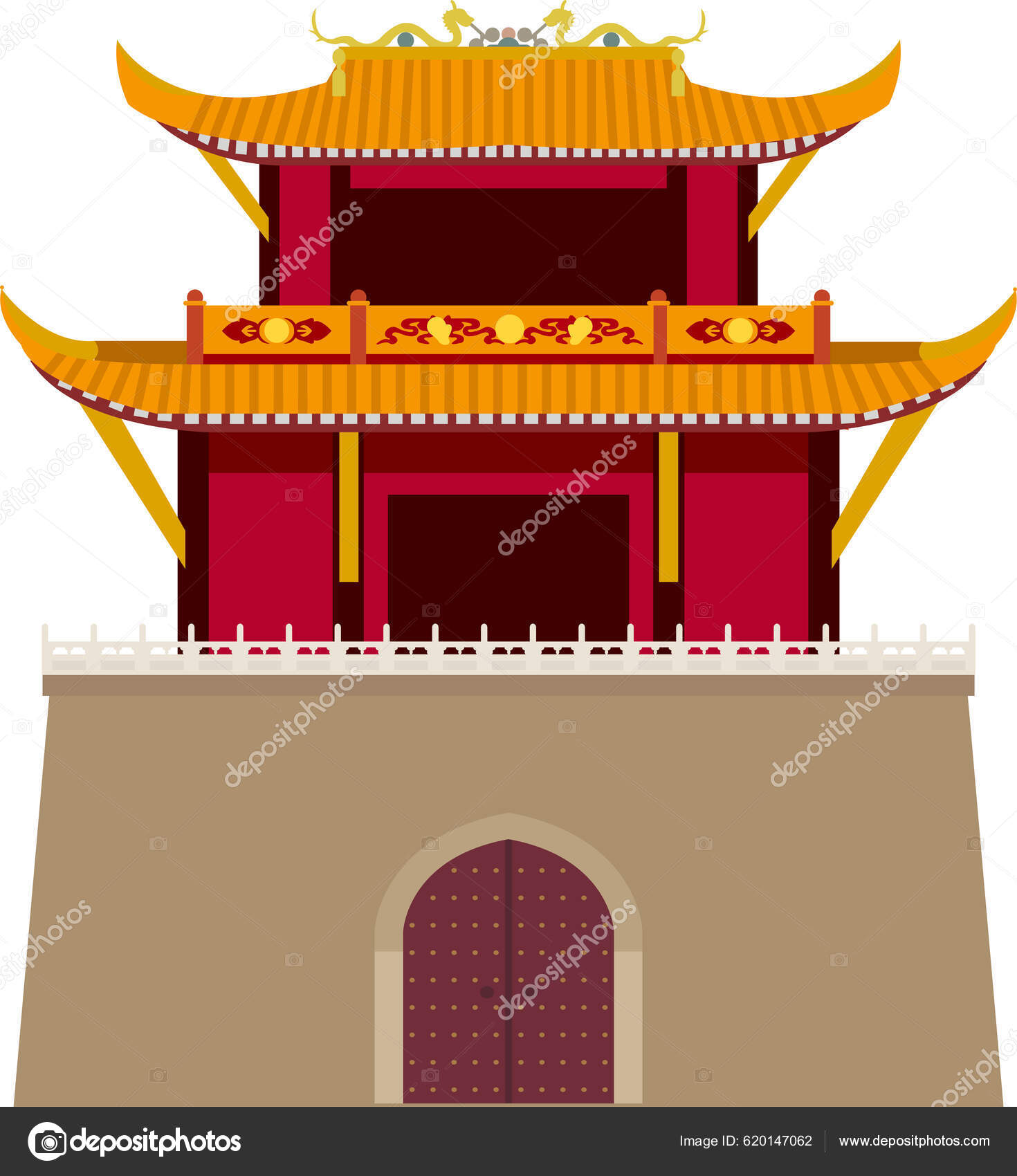 Vector Materials Ancient Chinese Architecture Stock Vector Image by ...