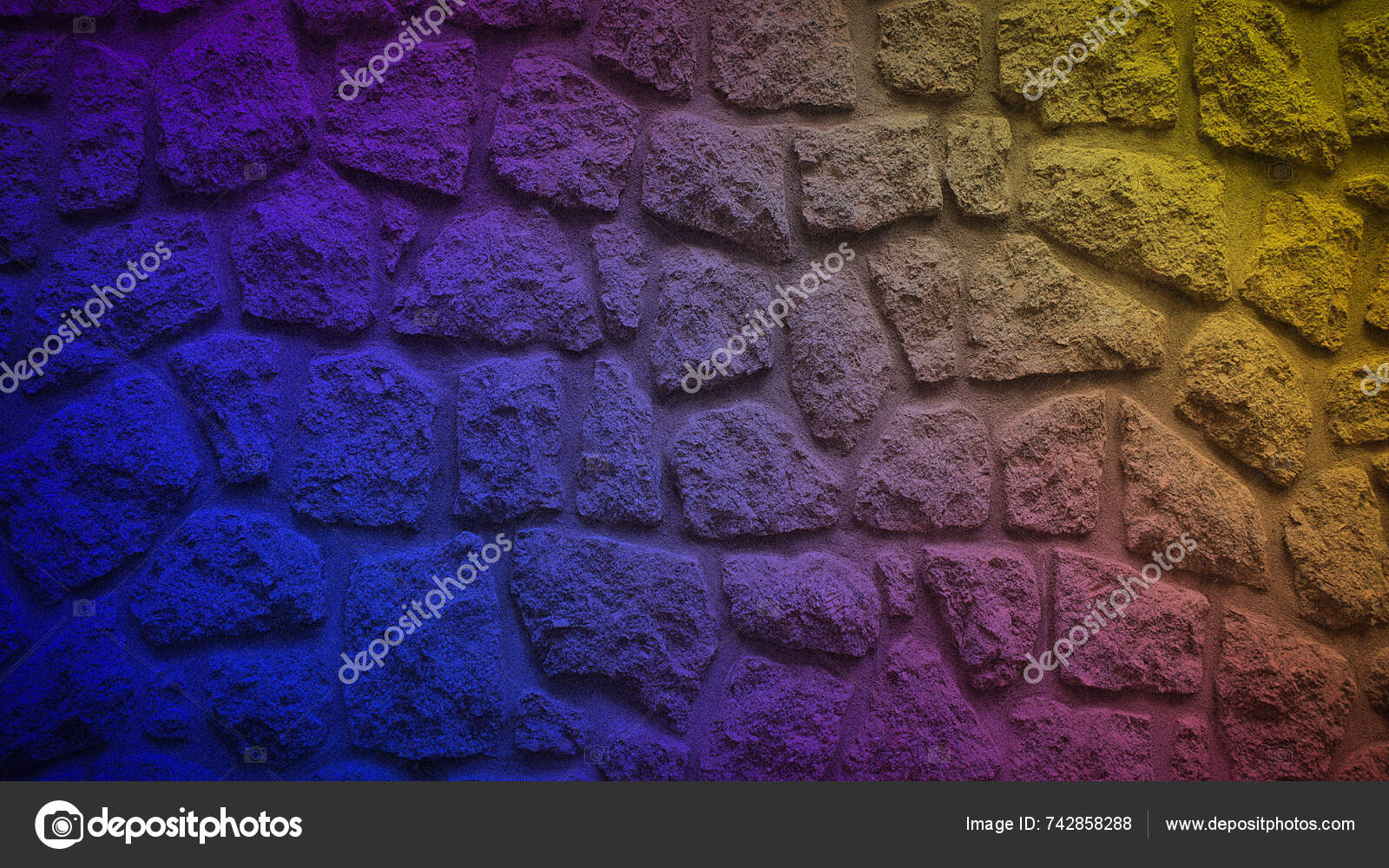 High Resolution Stone Wall Texture Vibrant Gradient Overlay Featuring ...