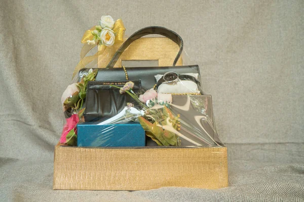 Wedding dowry gift box as a wedding dowry in Indonesia. Dowry is a gift ...