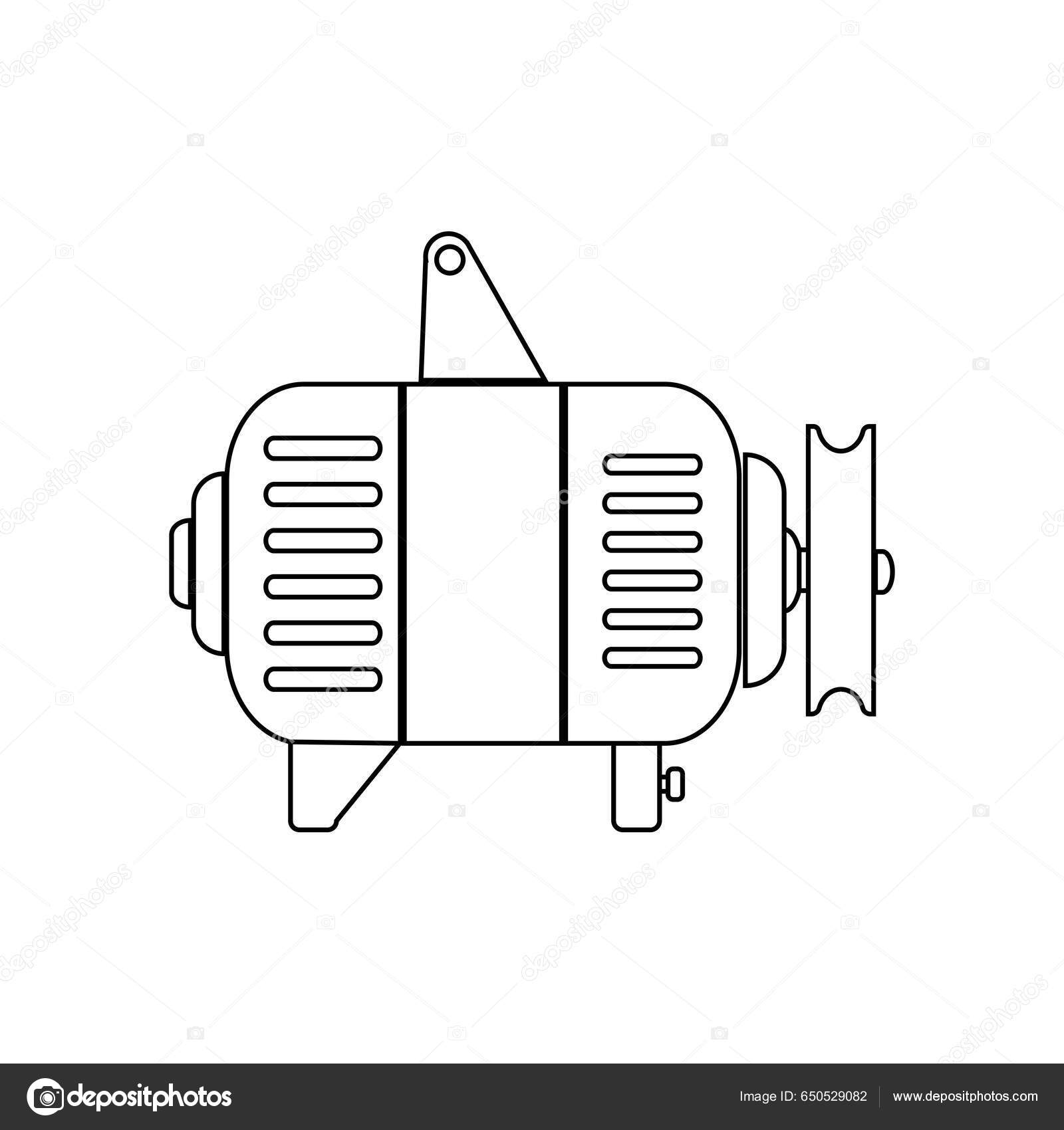 Car Alternator Icon Car Alternator Design Concept Auto Parts Collection ...