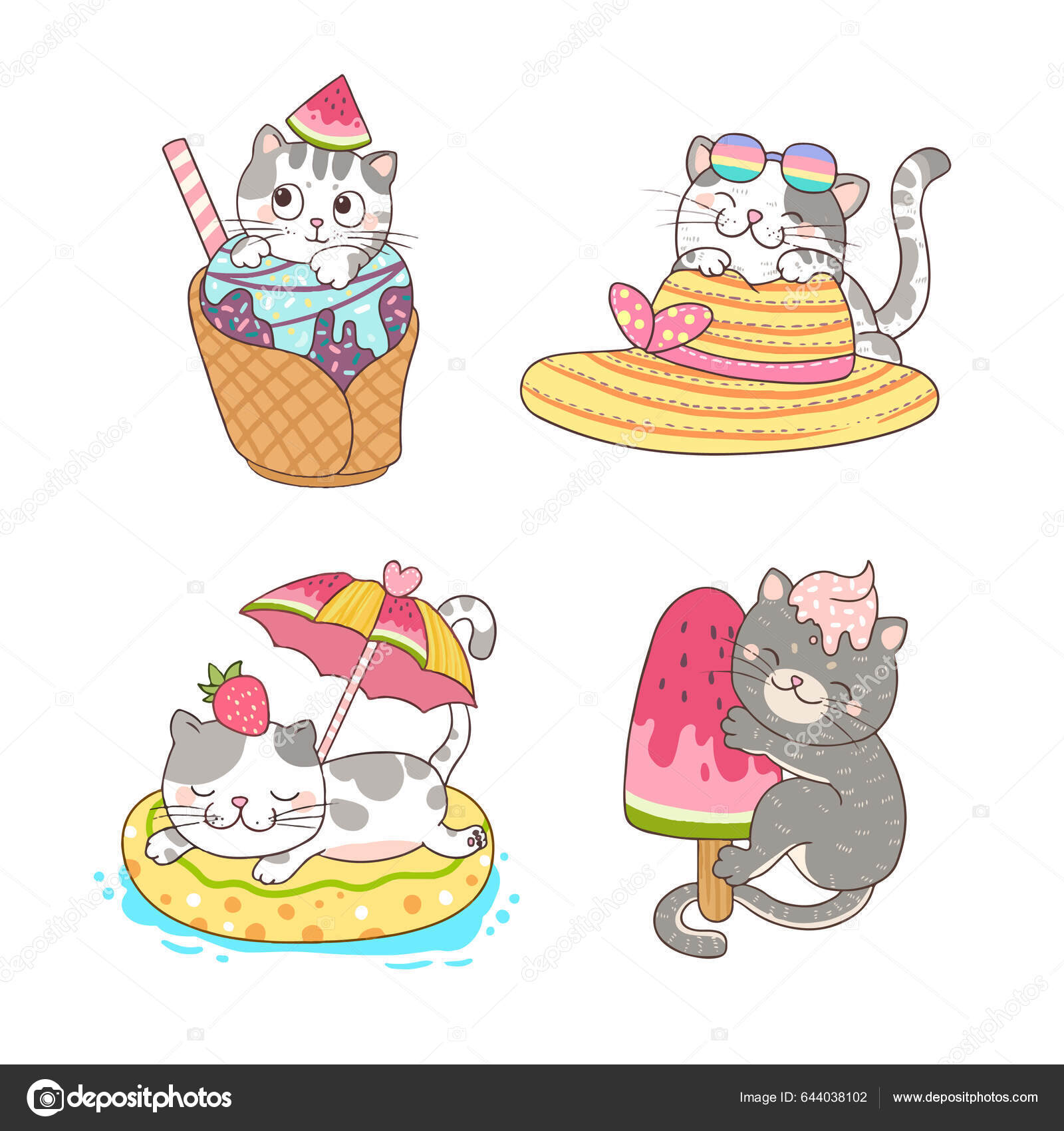 Free Vector Coloured Cats Collection Stock Vector by ©trangiahai09 ... Free Vector Coloured Cats Collection Stock Vector by ©trangiahai09 ...