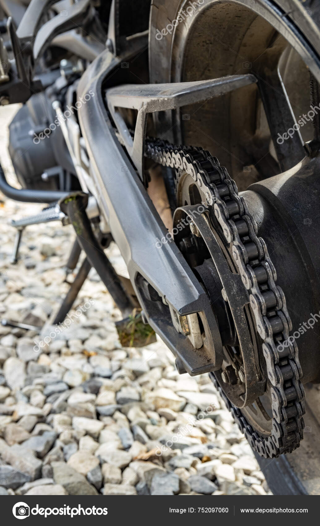 Rear Motorcycle Chain Drive Rear Wheel — Stock Photo © stromtrek650 ...