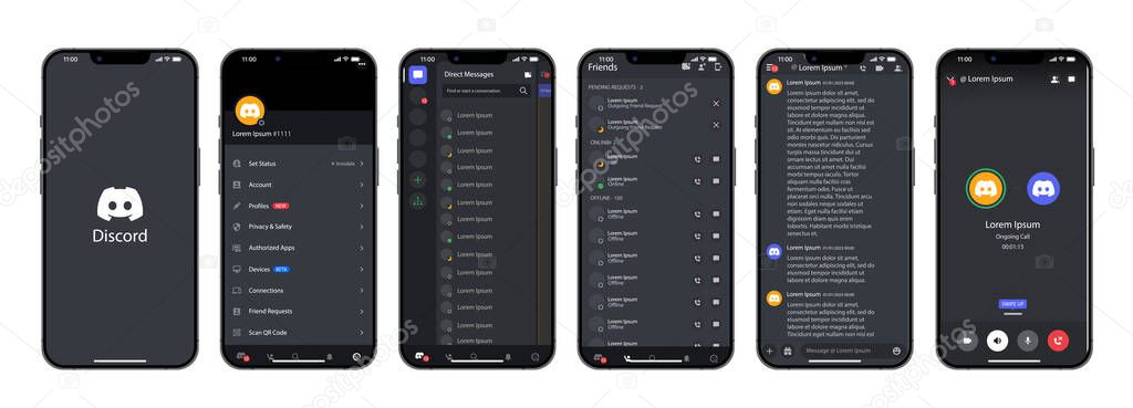 Discord screen in Iphone 14. Discord mobile application from Microsoft ...