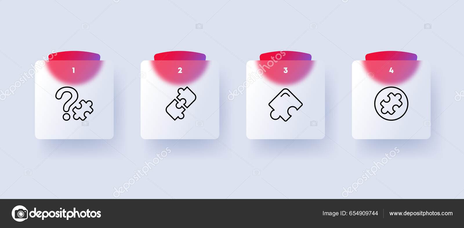 Puzzle Icon Set Puzzle Pieces May Shown Various Colors Sizes Stock ...