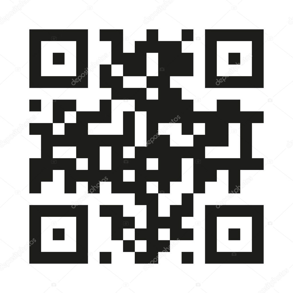 Icono de código QR vintage con un diseño retro-inspirado. Un icono ...