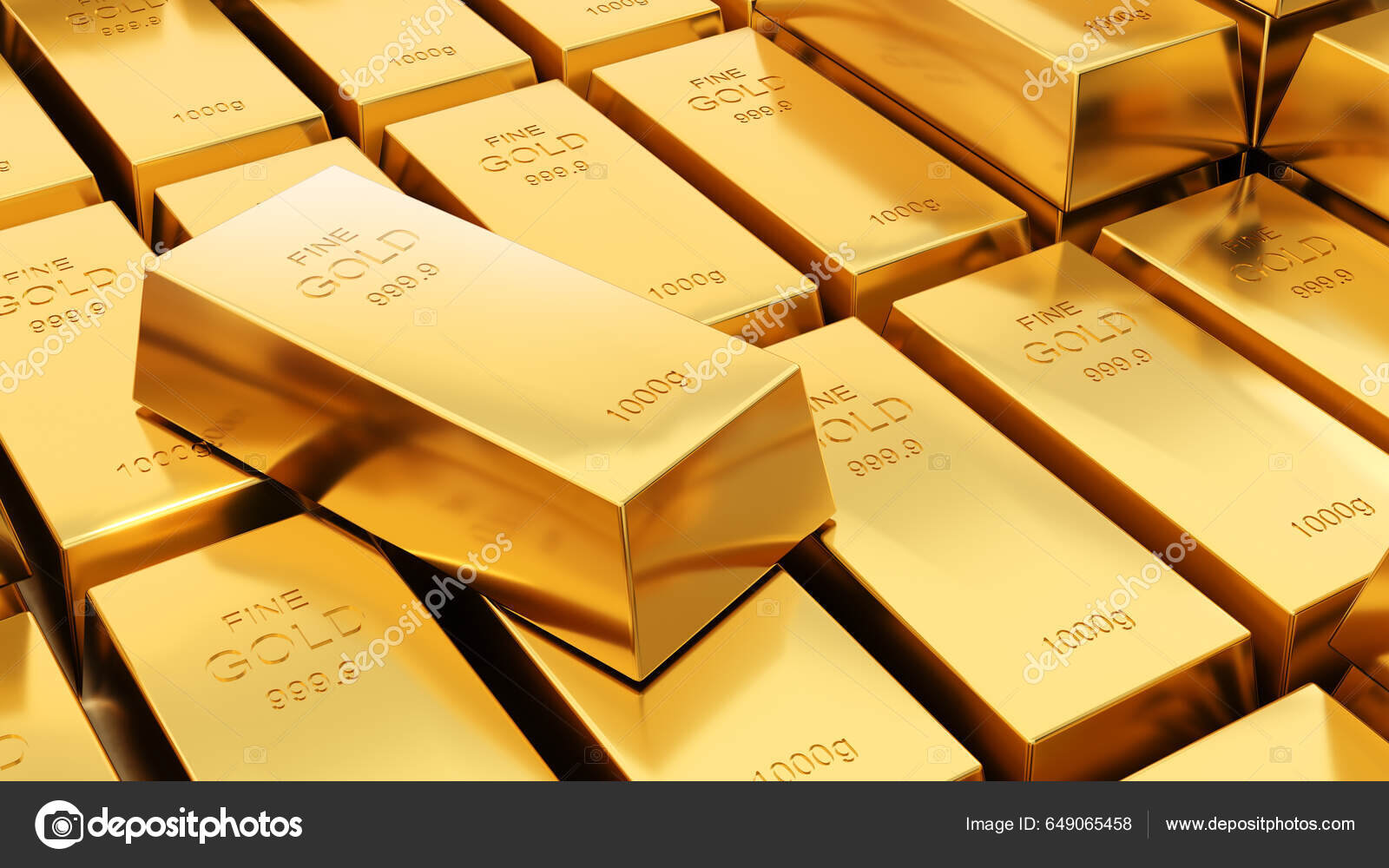 Gold Bars 1000 Grams Pure Gold Business Investment Wealth Concept ...