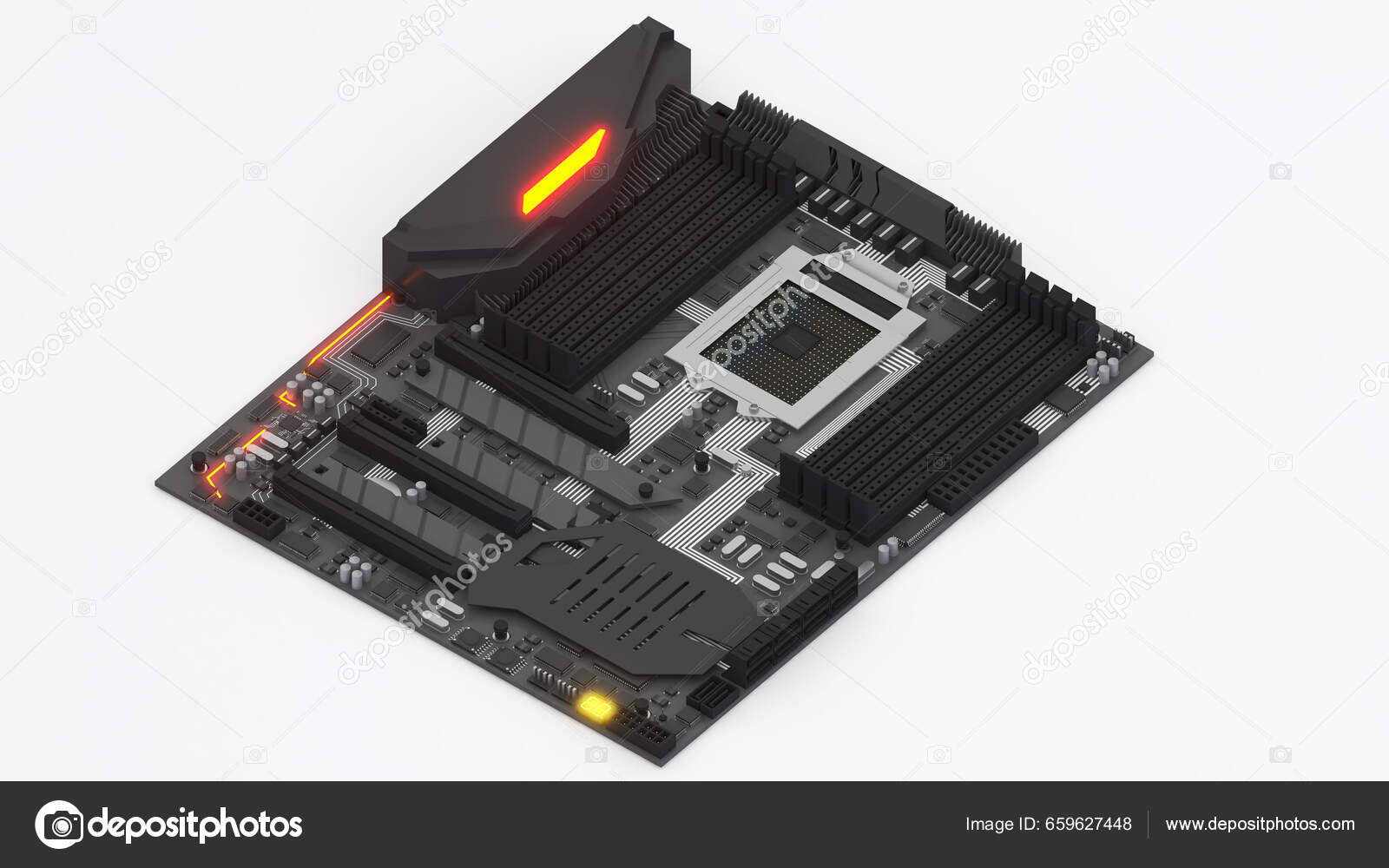 Basic Computer Equipment Parts Isometric Components Capacitor Cpu ...