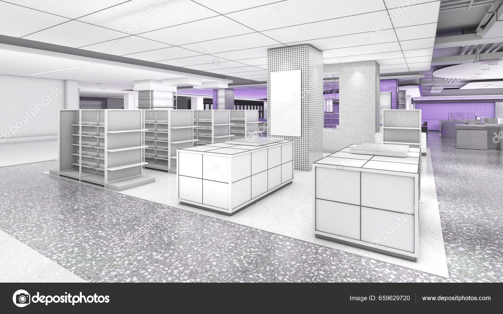 Electronic Equipment Store Computer Gadget Shop Modern Design Rendering ...