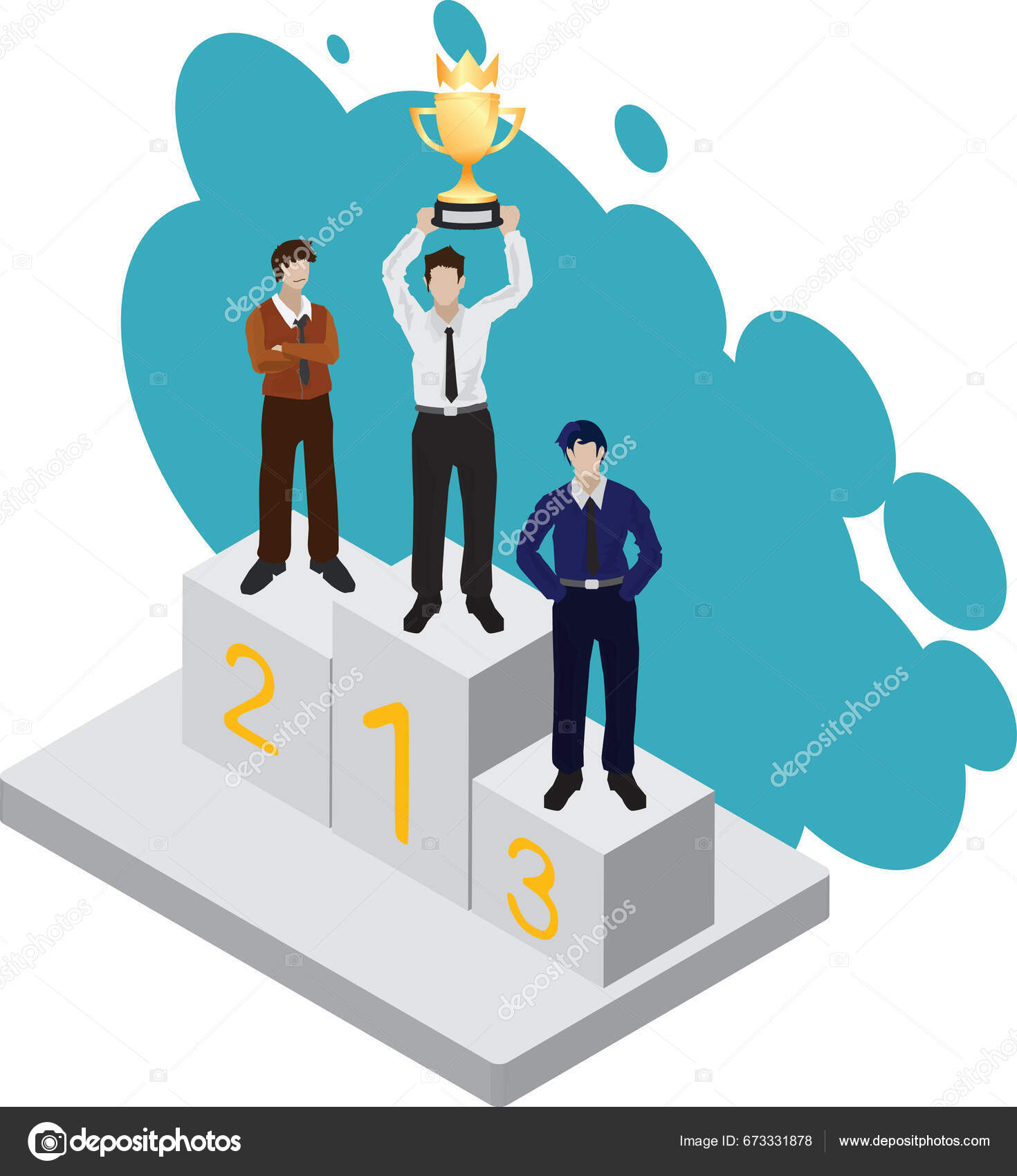 Competition Ranking Winner Company Being First Winner Receives Trophy ...