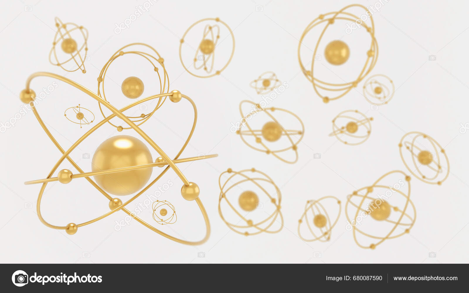 Atomic Structure Consisting Protons Neutrons Electrons Scientific Atom ...