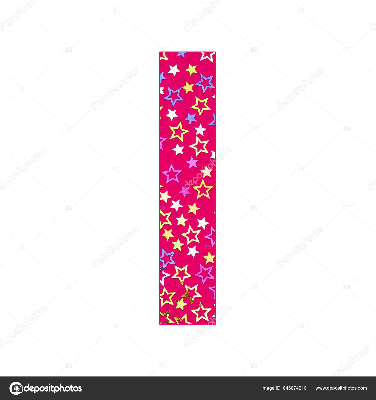 Alphabet Letter Colorful Party Confetti Sparkling Stars — Stock Photo ...