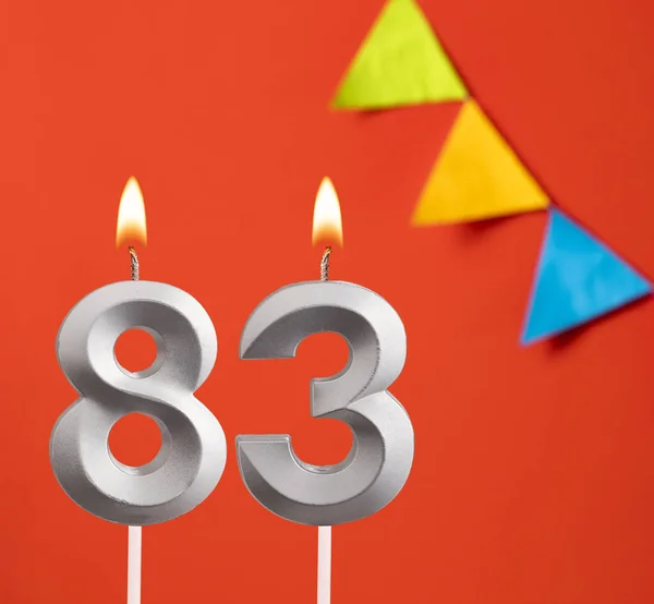 Birthday Candle Number Invitation Card Orange Background Stock Photo by ...