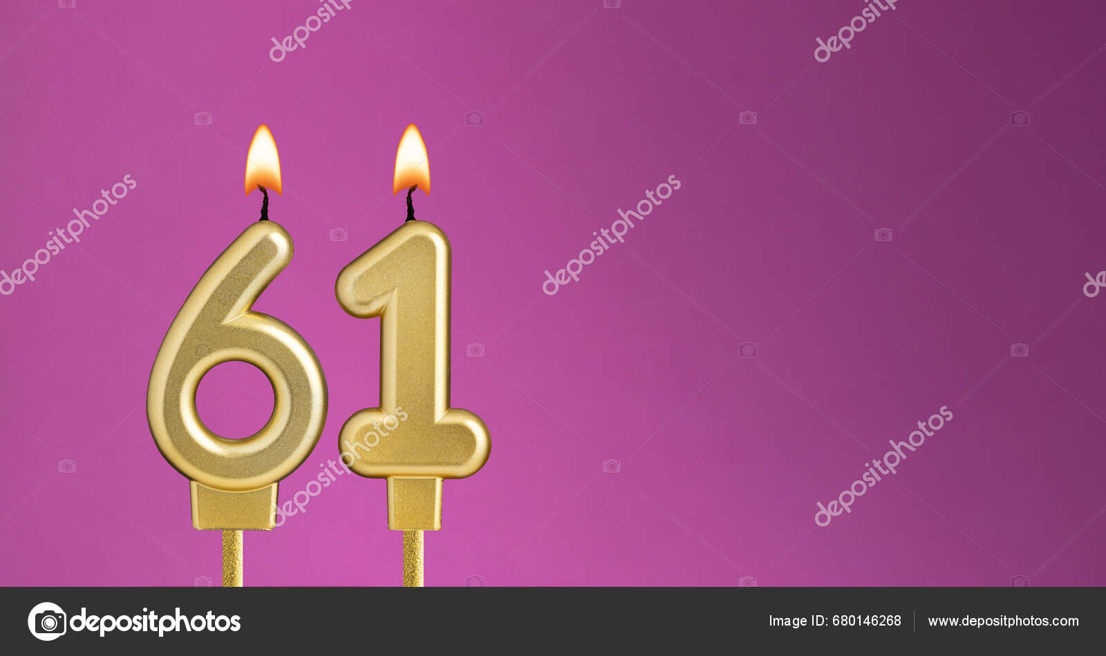 Candle Number Purple Background Birthday Card — Stock Photo ...